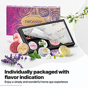 Aromatherapy Shower Steamers Gifts for Mom - Swcandy 8 Pcs Bath Bombs Gifts for Women, Shower Bombs with Essential Oils Relaxation Gifts for Home SPA, Melts for Women Who Has Everything