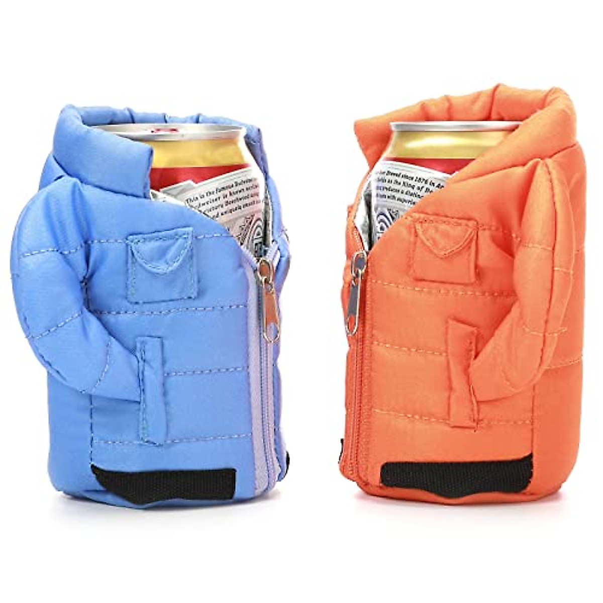 Beverage Jacket Can Cover Drink Insulated Coolers For 12oz 2Pcs Fun Gifts for Family and Fiends