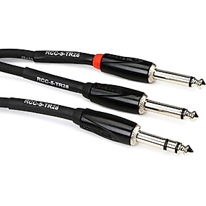 Roland Black Series Interconnect Cable, 1/4-Inch TRS (Male) to Dual 1/4-Inch, 5-Feet