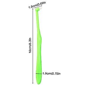 WLLHYF Single Tuft Toothbrush 2 Pieces Interspace Tuft Brush Soft Teeth Brushes Manual Toothbrushes End-tuft Toothbrush for Gap Orthodontic Braces Sensitive Gums Deep Cleaning (Green, Blue)