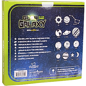 Glow in The Dark Stars for Ceiling, 500-Count, Largest Ceiling Glow Stars Assortment Includes Jumbo Sun, All 9 Planets, Bonus Moon and Entire Big Dipper Constellation Plus More! Stocking Stuffers