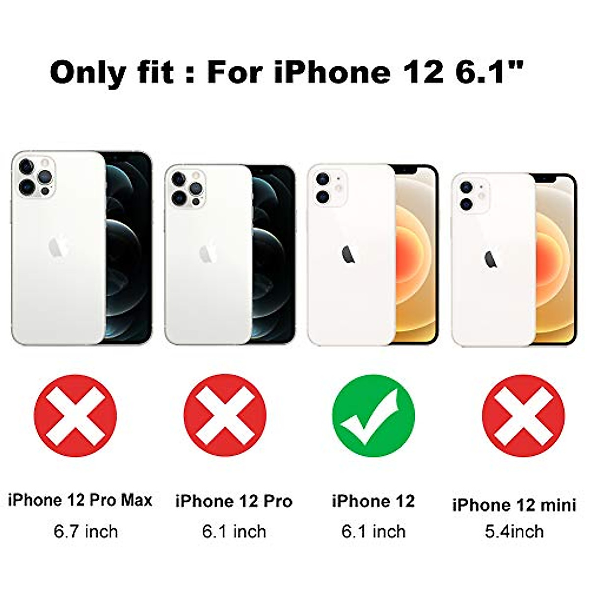 LSL Compatible iPhone 12 Black and White Butterfly Case, Translucent Matte Soft TPU Bumper Case Cute Black and White Butterfly Print Pattern Design Hard PC Back Clear Case 6.1 Inch