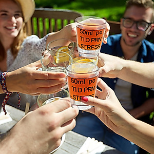 Kolewo4ever 24 Pieces Funny Nurse Shot Glasses Nurse Week Gift Pharmacy Technician Gifts for Women Men 1.75 oz Prescription Shot Glass for Nursing School Student Graduation Nurses Day (Style-1)