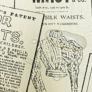 Yifely Old Fashion Newspaper Furniture Protective Paper Roll Peel Stick Shelf Drawer Liner Locker Sticker 17.7 Inch by 13 Ft