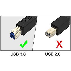 CBUS 6ft USB-C to USB-B USB 3.0 Cable Compatible with iFi Zen DAC, Dell Monitors, Printers Scanners, External Hard Drives, USB Hub Docking Stations & More (Black)