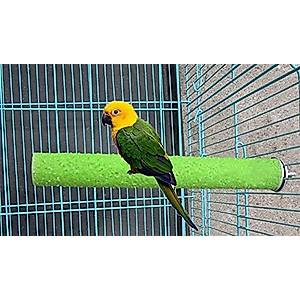 3 PCS Bird Perch Toy Set, Parrot Stand Platform, Bird Rope Swing Climbing Toy, Parrot Paw Grinding Perch Stick Cage Accessories for Parakeet Lovebird Cockatiel Finch Conure Exercise Training Toys