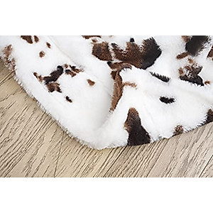 NativeSkins Faux Cowhide Throw Blanket (4.2 x 5.3 ft) - Plush and Cozy Cow Print