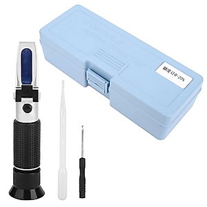 Honey Refractometer 0 to 20% Sugar Test Range with Automatic Temperature Compensation for Most Liquid Sugar Tests