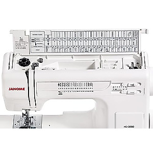 Janome HD3000 Heavy-Duty Sewing Machine with 18 Built-in Stitches + Hard Case