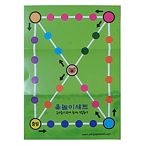 LENITH YUTNORI Korean Board Games 윷놀이 Yunnori Floor Games for Family, Adults, Party, Strategy Wood Stick Games (Normal)