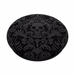 Black Skull Bones Head Skeleton Bone Goth Gothic Pattern PopSockets PopGrip: Swappable Grip for Phones & Tablets