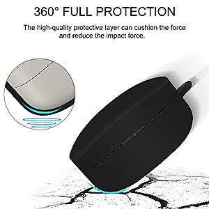 for Sony WF 1000XM4 Case Cover Monochrome Design, Smooth Surface Soft Silicone Material WAMOY WF-1000XM4 Protective Case (Black)