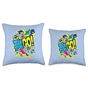 Teen Titans Go Team Throw Pillow, 16x16, Multicolor