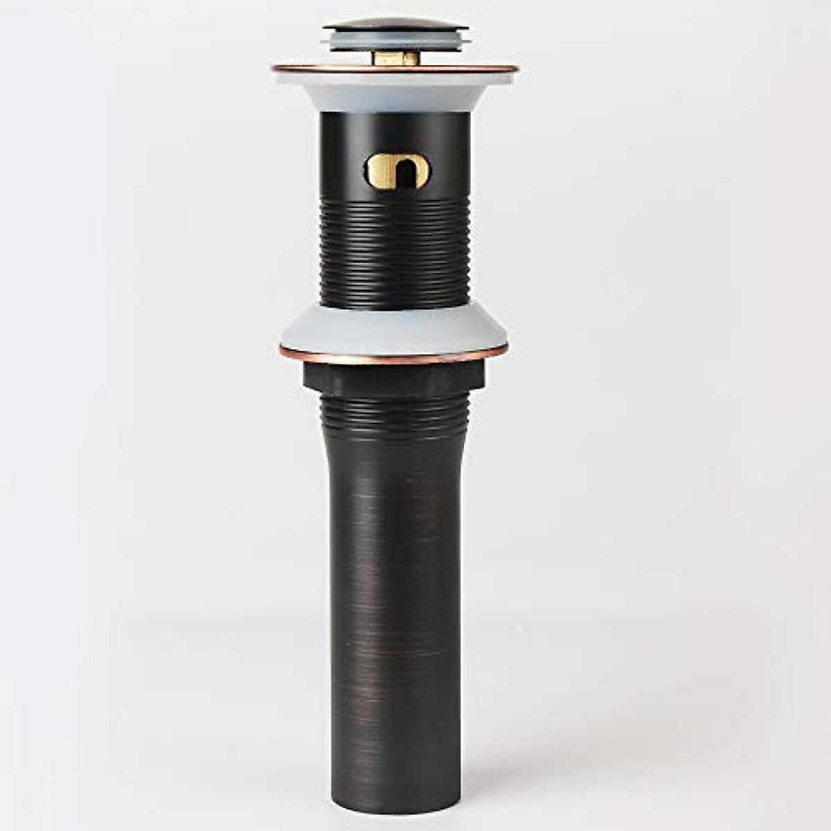 Oil Rubbed Bronze Pop Up Drain, Bathroom Vessel Lavatory Vanity Faucet Sink Detachable Basket Drain Stopper, ORB with Overflow