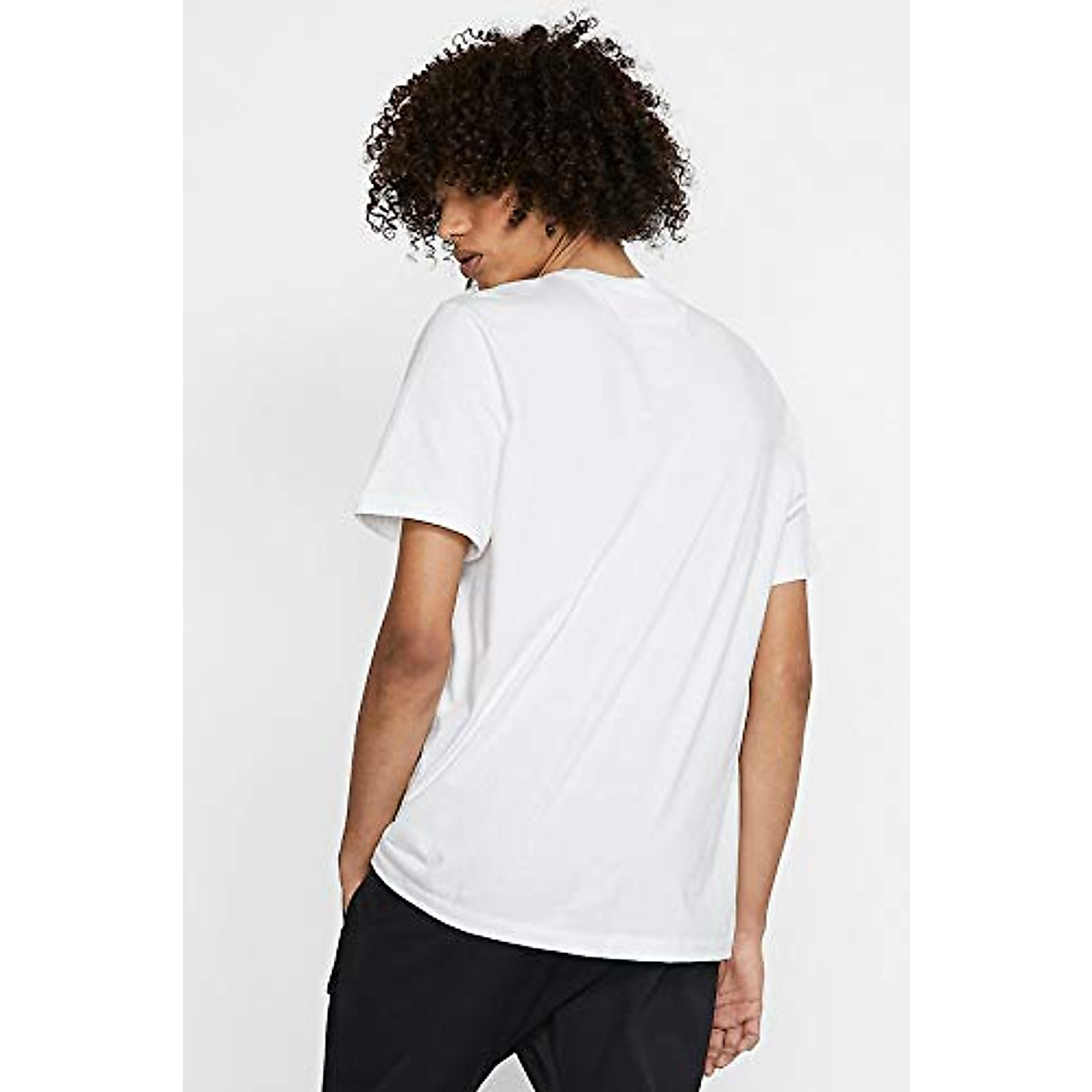 Nike Men's NSW Tee Brand Mark, White/Black/University Red, Large