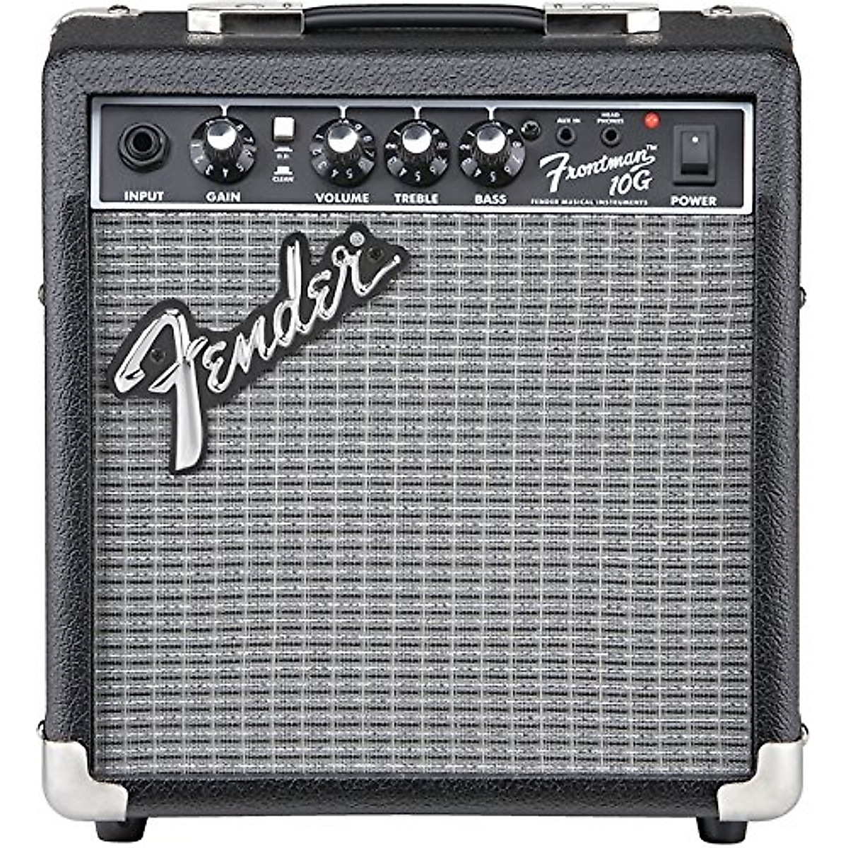 Fender Frontman 10G Guitar Combo Amplifier - Black Bundle with Instrument Cable and Picks