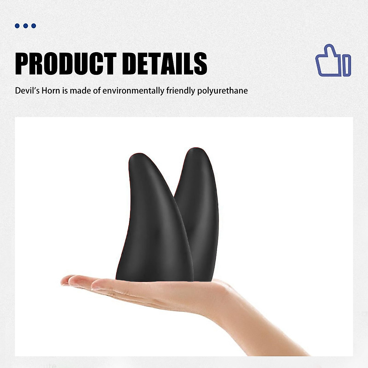 Fogfar 2 PCS 3D Devil Horns Sticker, Car Roof Sticker, Bumper Decor Anti Collision, Halloween Car Decorations, Fit for Car Truck Helmet Motorcycle (Black)