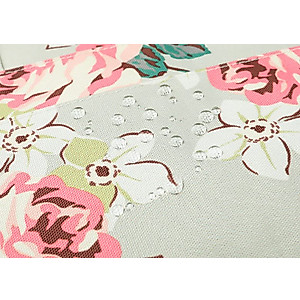 canvaslife Pattern 15 inch Canvas Waterproof Laptop Shoulder Messenger Bag for 14 inch to15.6 inch Laptop 15 Laptop Case (Pink rose)