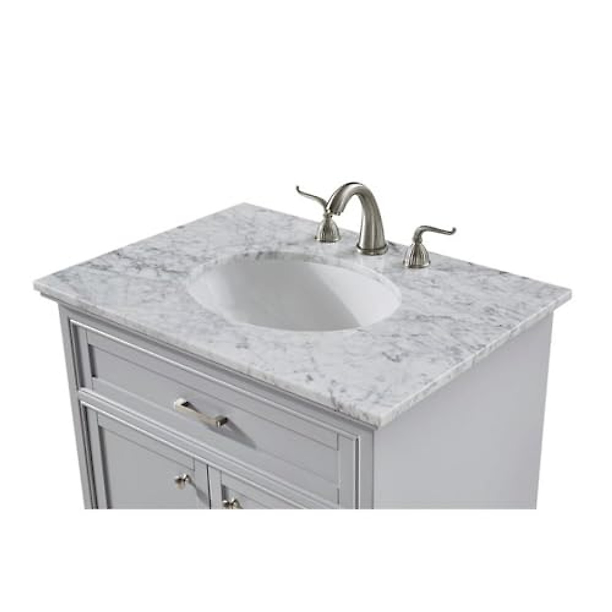 Elegant Kitchen and Bath 30 inch Single Bathroom Vanity Cabinet Set - Light Grey
