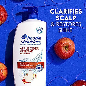 Head & Shoulders Dandruff Shampoo To Clarify Scalp Infused with Apple Cider Vinegar, 2 Count, 32.1 fluid ounces