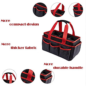 JOSIVIKY Craft Storage Organizer Tote Bag, Art Organizer,Cleaning Supply Caddy, Car Organizer for Tool Supplies, Carrying Bag with Handle for Multi-Purpose, Birthday Gift