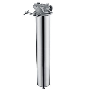 Amwater Stainless Steel Filter Housing for Filter Cartridge, Water Filter Housing for Whole House Water Purification of Stainless Steel 304 (10" C Housing-1 NPT)