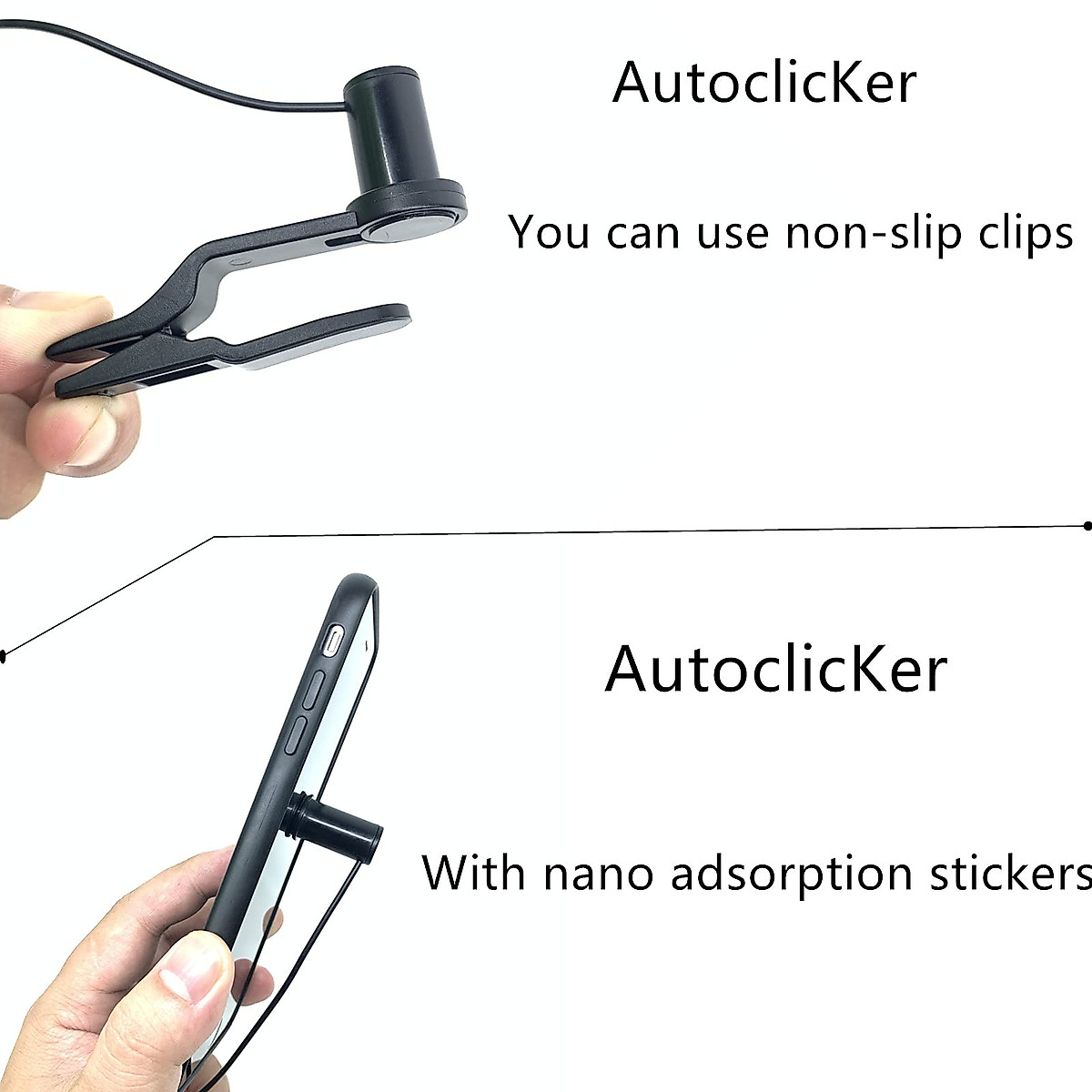 QIDAI Auto Clicker for Phone iPad, Screen Device Auto Clicker, Suitable for Games, Live Broadcasts, Reward Tasks, Adjustable Auto Clicker Simulated Finger Clicking.（1 Second Fastest 25 Times）