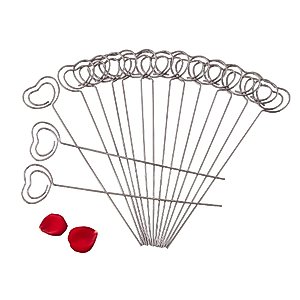 Photo Clip Holders, Love Heart Shape Craft Table Card Holders Metal Wires Picture Stand for Wedding Party Birthday Decoration, Silver Color 50Pcs/Bag