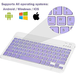 UX030 Lightweight Ergonomic Keyboard with Background RGB Light, Multi Device Slim Rechargeable Keyboard Bluetooth 5.1 and 2.4GHz Stable Connection Keyboard Compatible with Dell G15 5511 Gaming Laptop