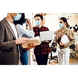 RightCare 3-ply Face Masks for General Use Protection, Light Blue, Box of 50 Disposable Masks, 1 Count