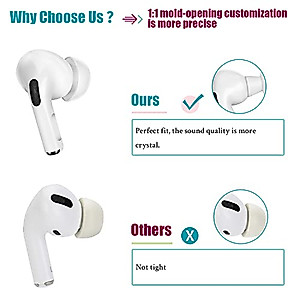 [3 Pairs] Pious AirPods Pro Silicone Replacement Ear Tips for AirPods Pro Accessories with a Portable Storage Box and fit The Charging case (White S/M/L)