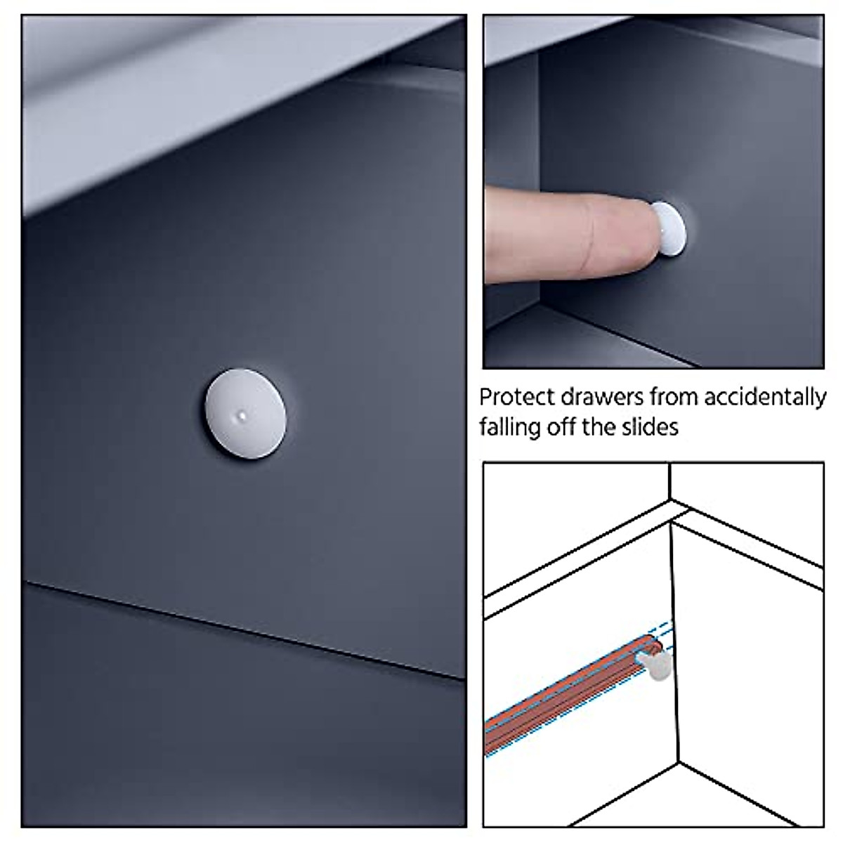 Yaheetech Bathroom Floor Cabinet, Wooden Side Storage Organizer, 4 Drawers Free-Standing Cabinet for Bathroom/Hallway/Living Room, Gray