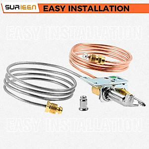 SURIEEN Natural Gas and LP Pilot Burner Assembly, Replacement for Model HPC-102-36 (102 Pilot Burner Assembly NG with LP), Compatible with Rebertshaw 36" Leads for Natural Gas and LP (102)