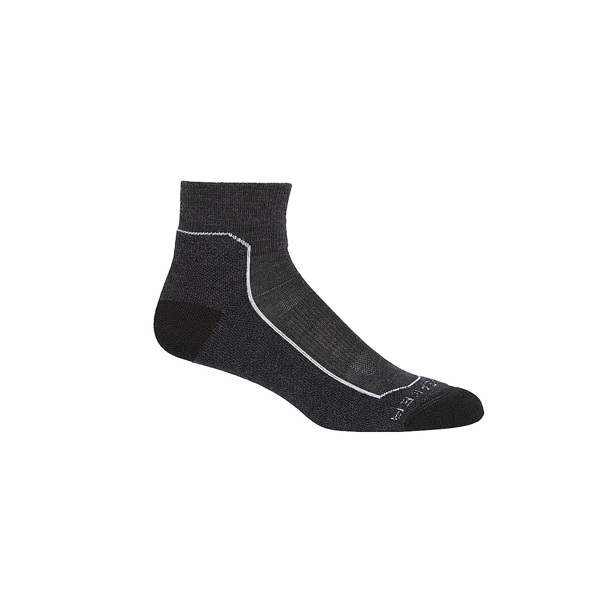 Icebreaker Merino Men's Hike+ Light Mini Sock, Jet Heather, Large
