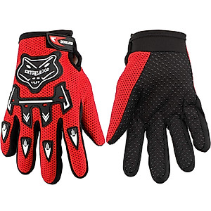 Frienda Motorcycle Gloves Power Sports Racing Gloves Riding Dirty Bike Gloves Winter Cycling Gloves for Riding Cycling Hiking Outdoor Sports(Red,7.09 x 3.55 Inches)
