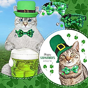 9 Pcs Holiday Cat Collars Easter Breakaway Cat Collar with Bow Tie and Bell Adjustable St. Patrick's Day Valentine's Day and Safety Buckle Collars for Kitten Puppy Festivals and Daily (Medium)