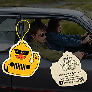 Fantasyon Funny Ducked Card 50 Pack Duck Duck Tags Attach to Rubber Ducks Duck Design With Round Hole and Rubber Bands 3.5 x 2 Inch