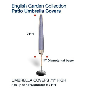 Budge P7A03PM1 English Garden Patio Umbrella Cover Heavy Duty and Waterproof, Tan Tweed