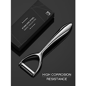 SimCoker Vegetable Peeler For Kitchen, Premium Potato Peelers 304 Stainless Steel, Ultra Sharp Blade, Ergonomic Non-Slip Handle, 5 Years Of Warranty…