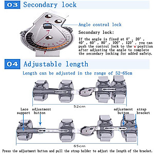 PHASFBJ Knee Orthosis Support, Adjustable Joint Injury Splint Hinged Orthopedic Knee Brace for Post-Op Meniscus Rehabilitation Ligament Care Fracture Fixed Double Side Airbag