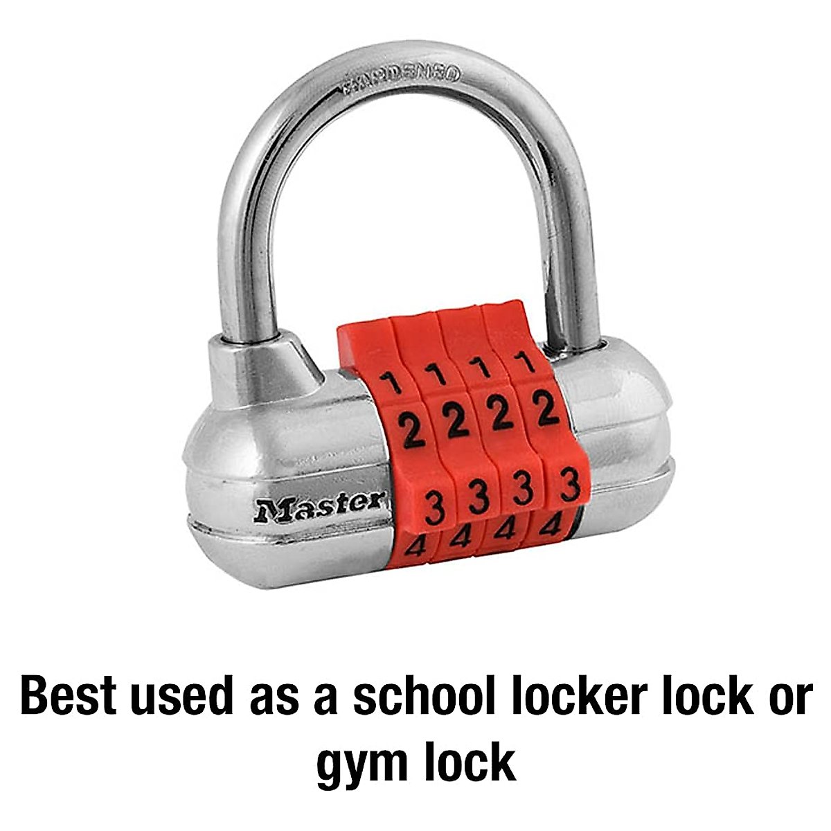 Master Lock Set Your Own Combination Padlock, Gym Locker Locks with Code for Securing Indoor Valuables, Color May Vary, ‎1523D