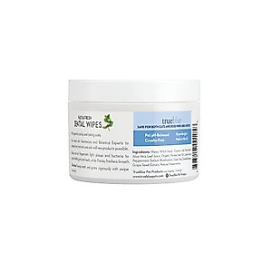 Suretails Dental Dog Wipes, 50 Wipes, Freshen Breath & Reduce Plaque with Parsley & Peppermint, Easy Oral Care, 50 Pads Teeth Cleaning Chew Ball, Non-Toxic, All Breeds [Pack of 2]