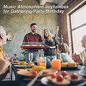 Turntable Record Player Bluetooth Built-in Phono Pre-amp 2-Speed Belt-Driven with Adjustable Counterweight Magnetic Cartridge Vinyl Recording via PC Turntables for Vinyl Records