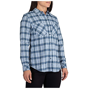 5.11 Tactical Women's Hanna Flannel Long Sleeves Shirt, Ensign Blue, S, #62391