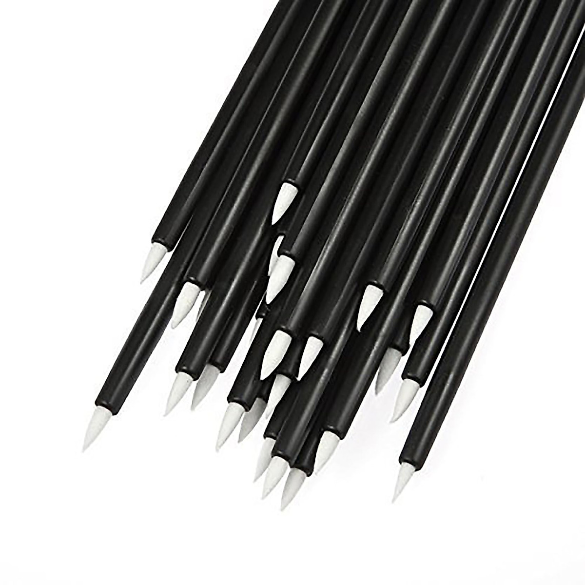 G2PLUS 100PCS Disposable Eyeliner Brush, Makeup Brushes Applicator, Cosmetic Eye Wands, Eyeliner Brush Applicator for Lip Liners, Eye Makeup, Eyelashes and Detail Painting (Black)