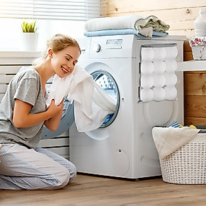 GliCraft 2 Pcs Magnetic Dryer Ball Holder Basket Wool Dryer Ball Organizer Gray Magnetic Storage Container Dryer Ball Dispenser Magnetic Nylon Bag for Laundry Room Accessories Organization and Storage