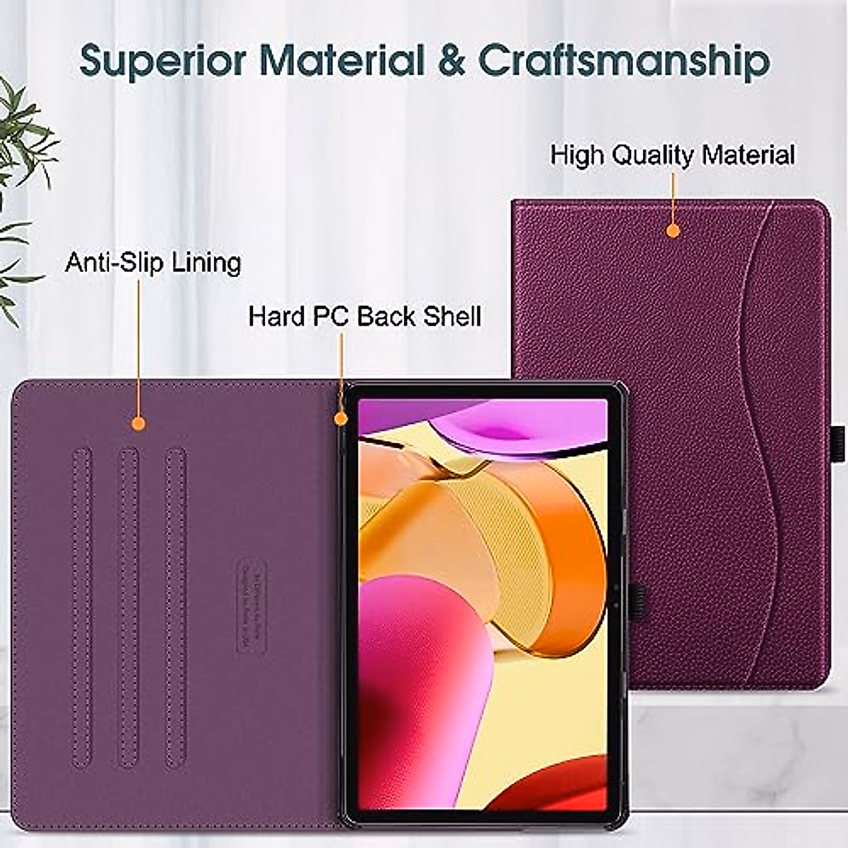 Fintie Case for Amazon Fire Max 11 Tablet (13th Generation, 2023 Release) - [Multi-Angle] Stand Cover with Pocket Auto Wake/Sleep, Purple