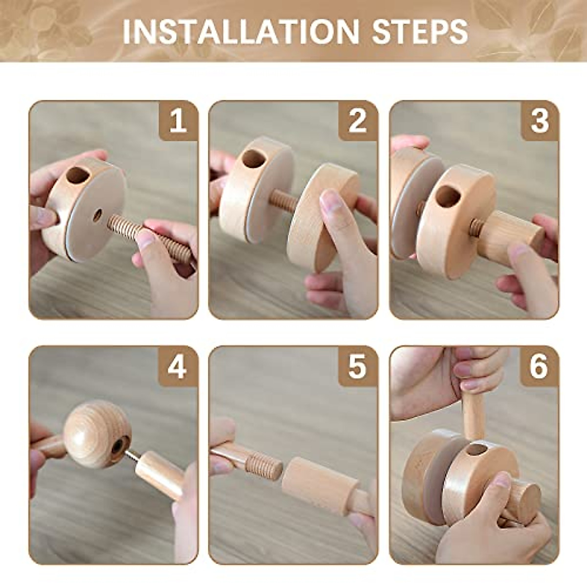 FEISIKE Baby Crib Mobile Arm, Mobile Arm for Crib Baby Mobile Hanger for Crib Nursery Decor Girls Boys Baby Crib Mobile Holder Arm Hanging Wooden Decoration Attachment Newborn 34 inch