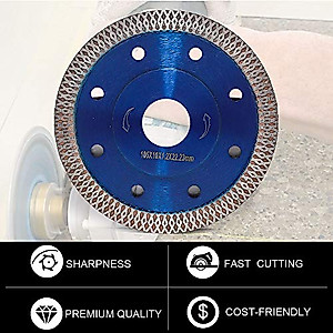dIaPRo 4 inch Super Thin Diamond Tile Blade Porcelain Saw Blade for Cutting Porcelain Tile Granite Marbles (4inch)