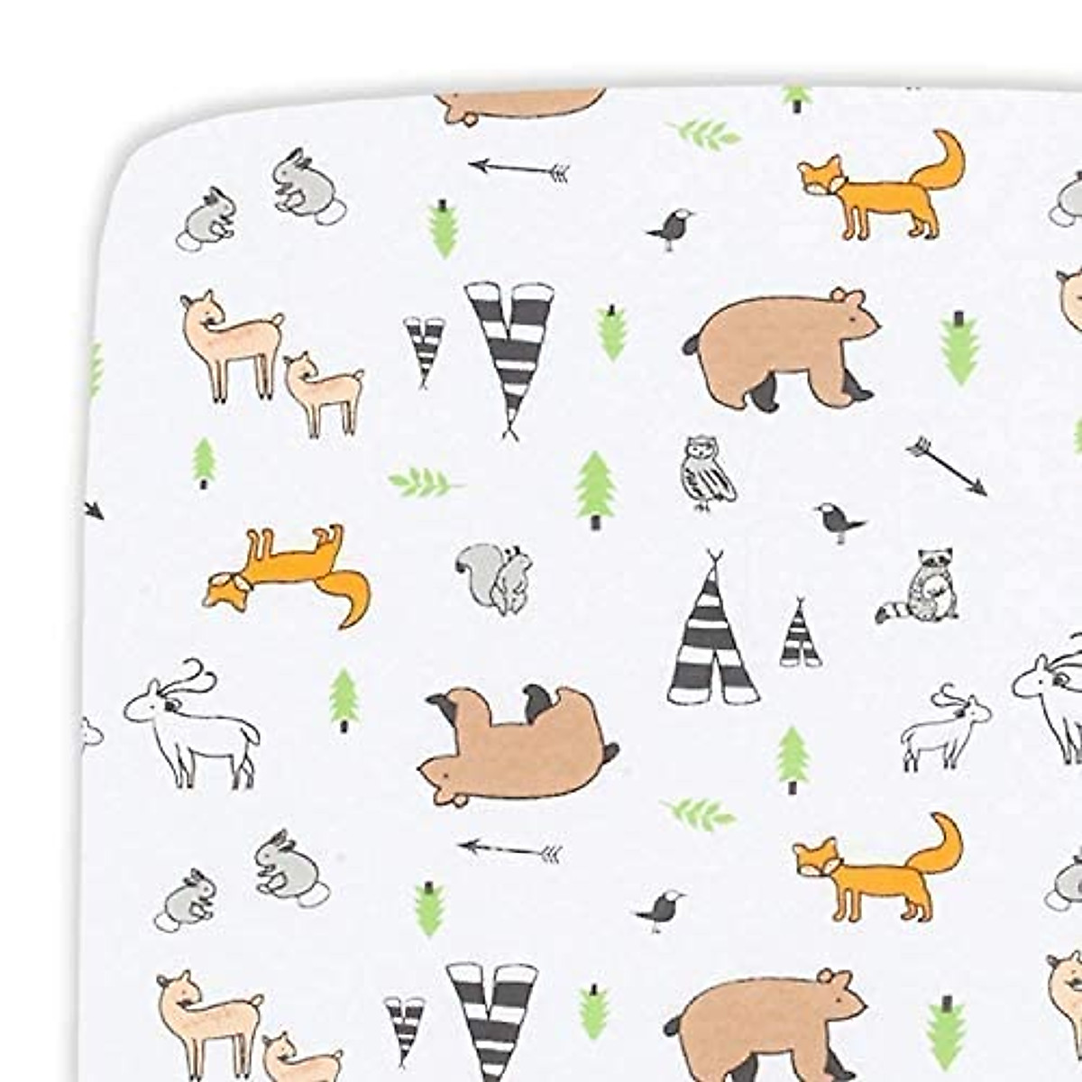 Cuddly Cubs Graco Pack n Play Fitted Sheet – Woodland Playard Sheet – Snuggly Soft Jersey Cotton Mini Crib Sheet for Boy, Girl – 1 Pc